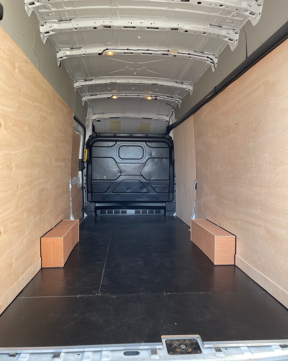 Ford Transit L3 H2 / H3 2014 Onwards Ply Lining Kit with 12mm Hexa Gri ...