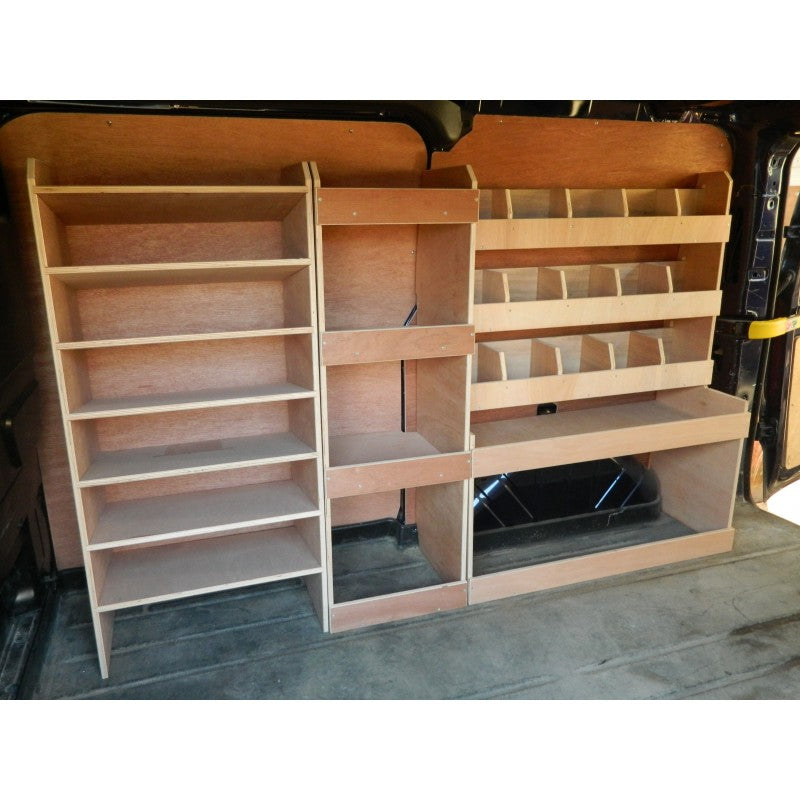 VW Transporter L1 Driver Side Slanted Stepped 15 Compartment Plywood R ...